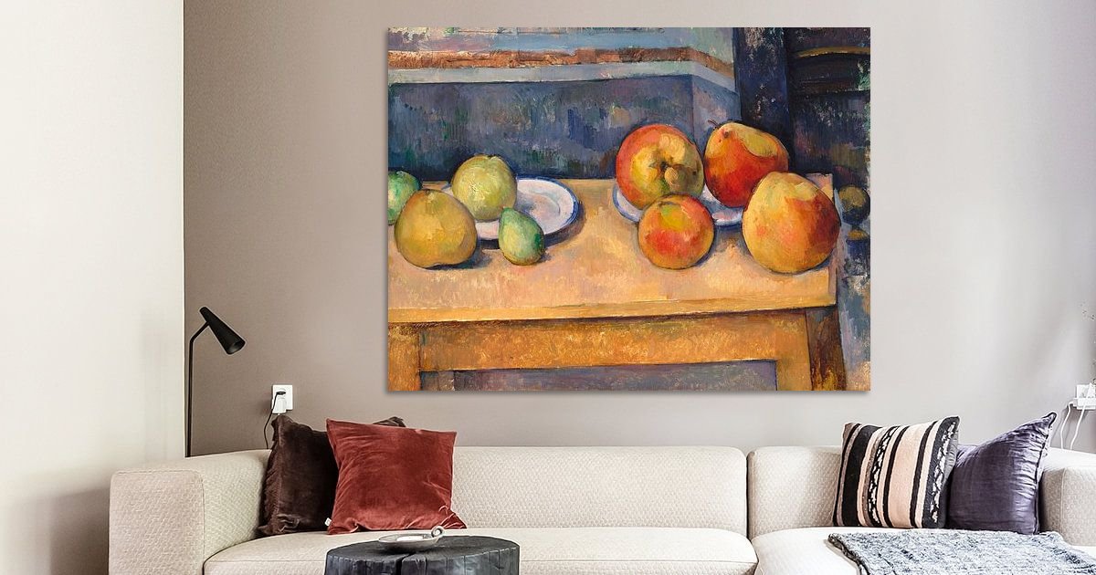 Paul Cézanne. Stilleven Met Appels En Peren op canvas, behang, poster en meer